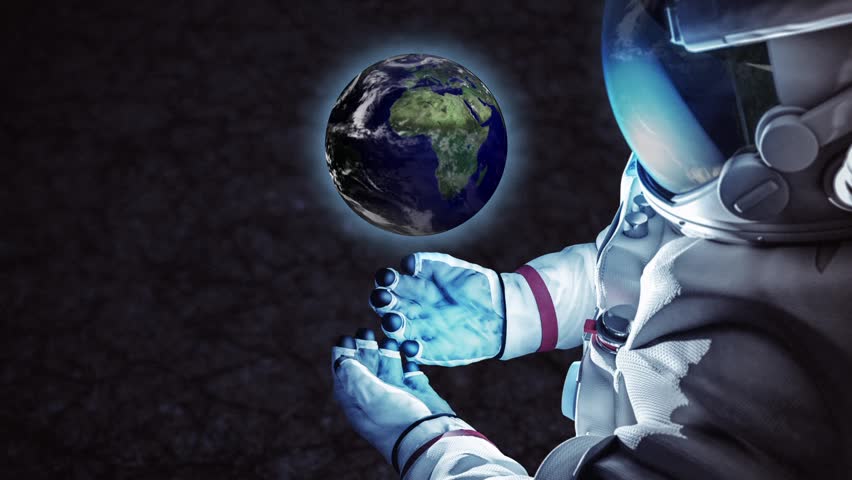 Astronaut In Open Space 3d Animation Stock Footage Video 2506865