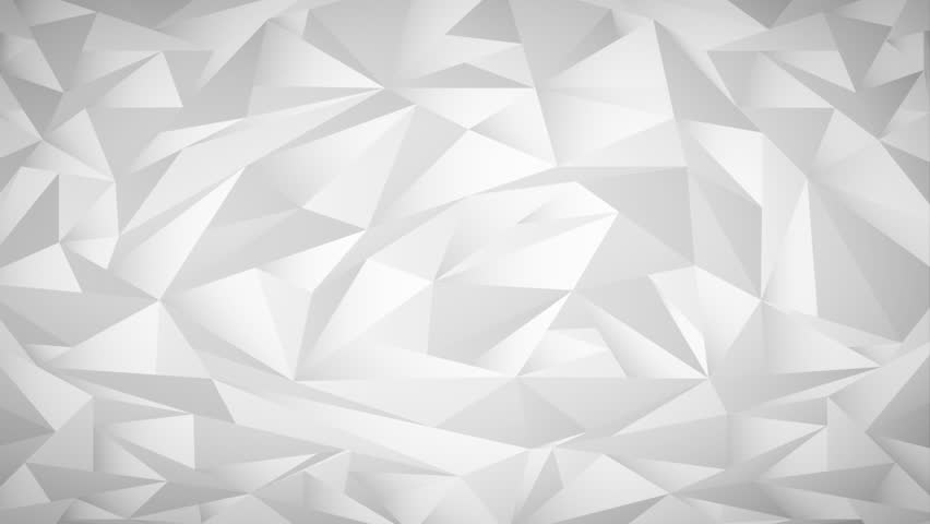White Polygonal Geometric Surface. Computer Generated Seamless Loop Abstract Motion Background ...