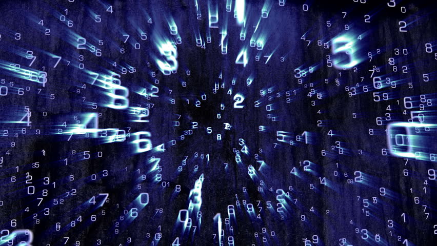 3d Mathematics Very Spectacular Colorful Animation.numbers Flying In 3d