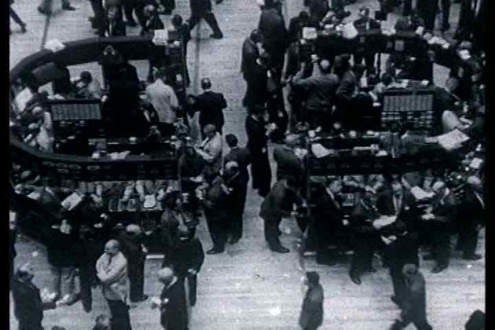 1950s - The New York Stock Exchange Trading Stock Footage Video 3942866 ...