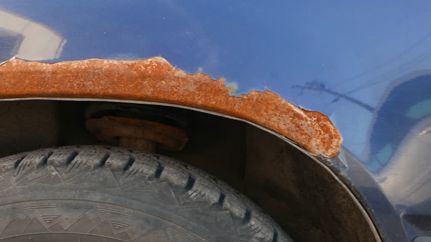 Rust Spot On A Auto Vehicle. Rustproofing Is The Prevention Or Delay Of ...