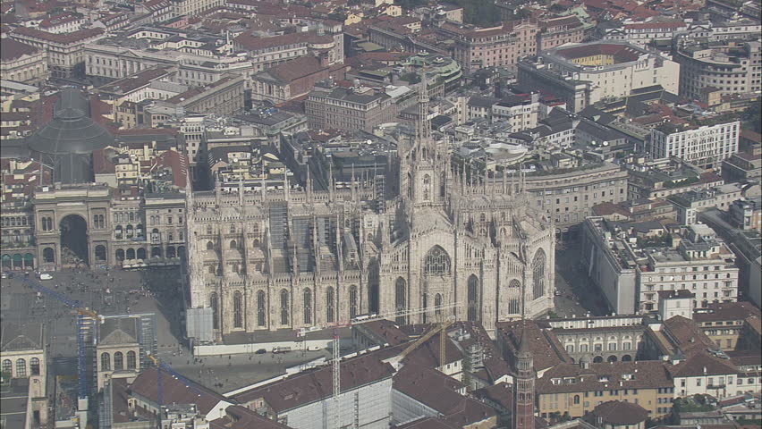 AERIAL Italy-Milan Cathedral 2007: Duomo And Duomo Square In Milan ...
