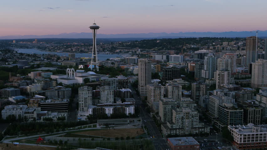 Seattle Shoreline Aerial View During The Midday. Seattle, WA Oct, 2015 ...