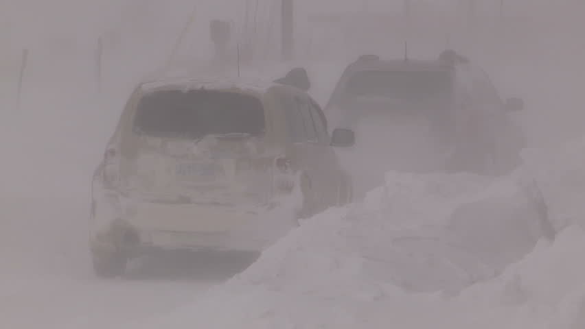 Sauble Beach, Ontario, Canada January 2015 Blizzard Snowstorm Stranded ...