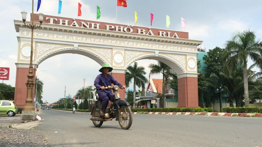 BA RIA, VIETNAM - AUGUST 1, 2015: A View At An Arch With The Sign That ...
