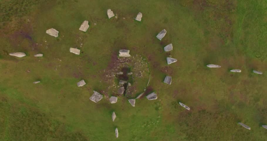 Aerial View Of The Callanish Standing Stones, Callanish, Isle Of Lewis ...