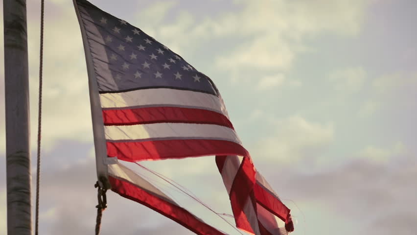 United States Of America Ripped Flag. Stock Footage Video 11781302 ...