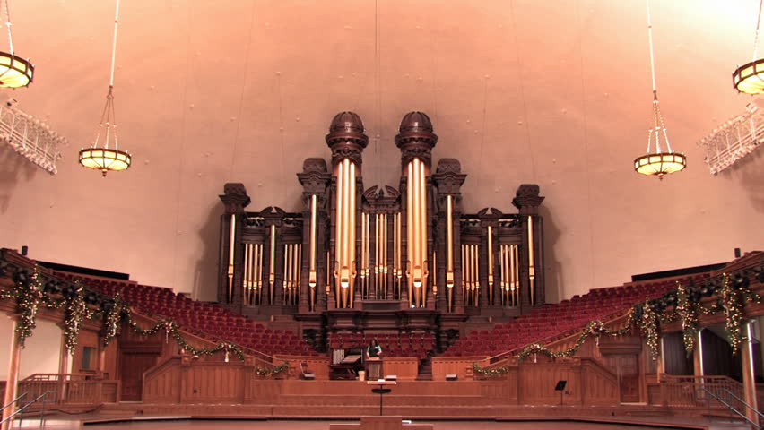 Mormon Old Historic Tabernacle And Pipe Organ On Temple Square In Salt ...