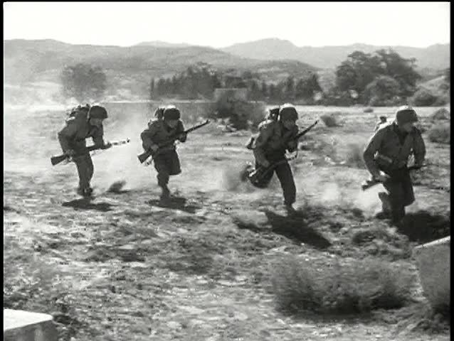 World War 2. German Soldiers Running And Ducking. Stock Footage Video ...