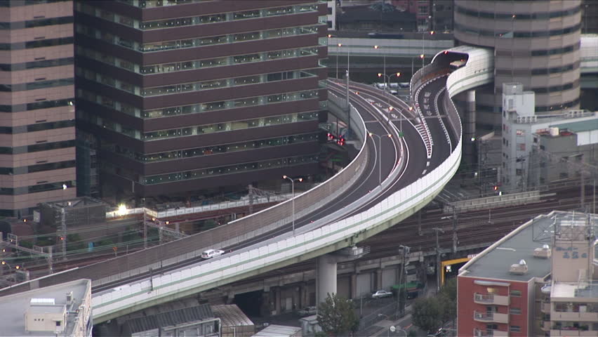 View Of Elevated Train Passing Through Flyover With Background Of ...