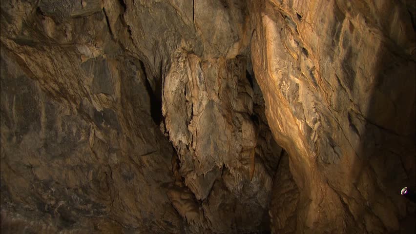 Interior Of Cave With Brown Walls Stock Footage Video 2548922 ...