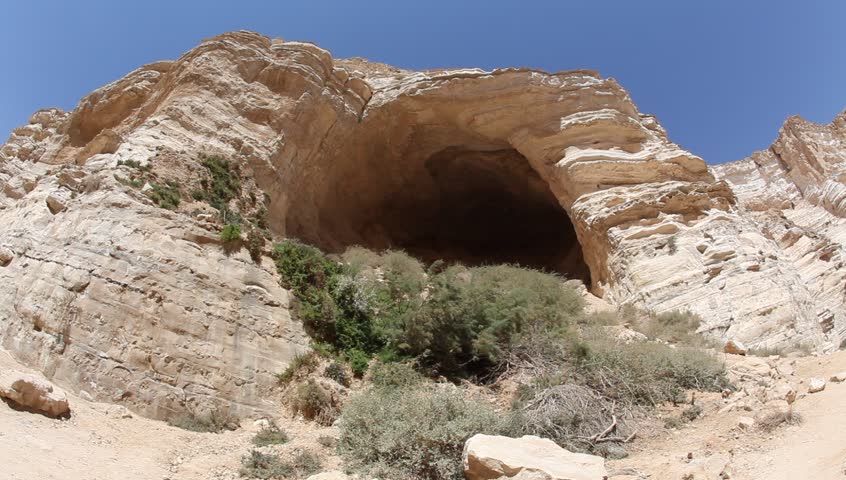 A Cave In Ein Avdat In The Negev District In Southern Israel, Used By ...