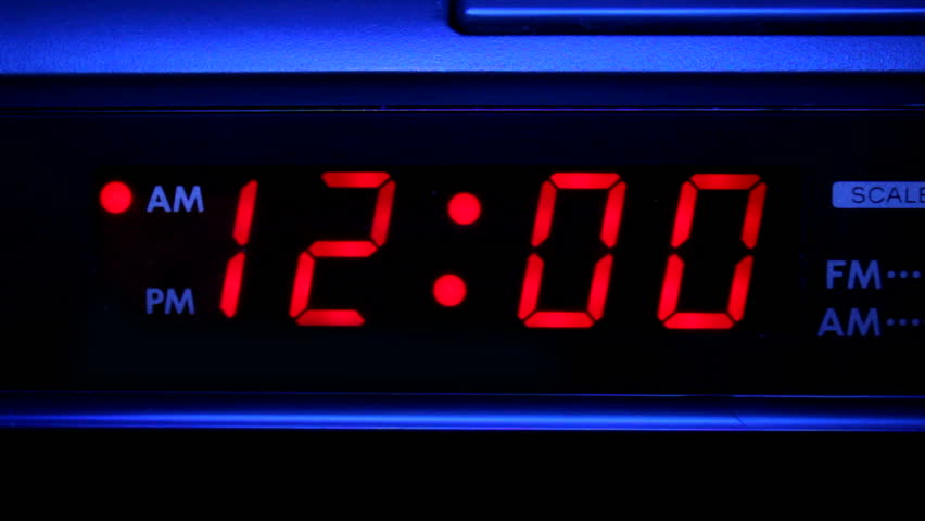 Digital Clock Blinking 12:00 Stock Footage Video 2819344 - Shutterstock