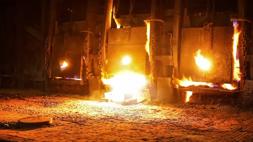 Open Hearth Furnace (Martin Furnace) Stock Footage Video 3262519 ...