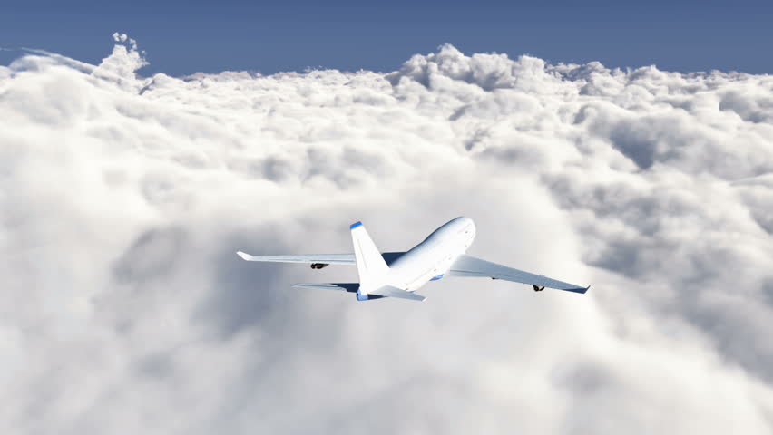 HD - Airplane In Sky. Bird's-eye View Stock Footage Video 5070230 ...