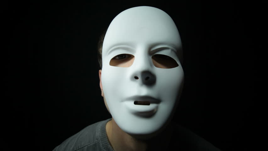 Mad Horror Masked Man In Darkness Filmati e video d'archivio 3923972 ...