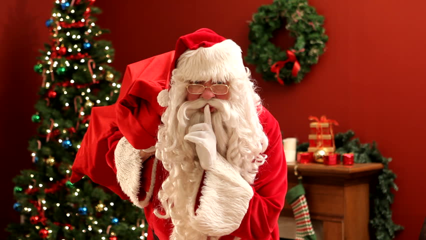 Santa Claus Says SHHH Stock Footage Video 4551626 - Shutterstock