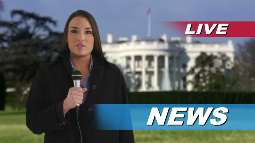 News Reporter Speaking In Front Of White House Záběr Video 4587896 ...