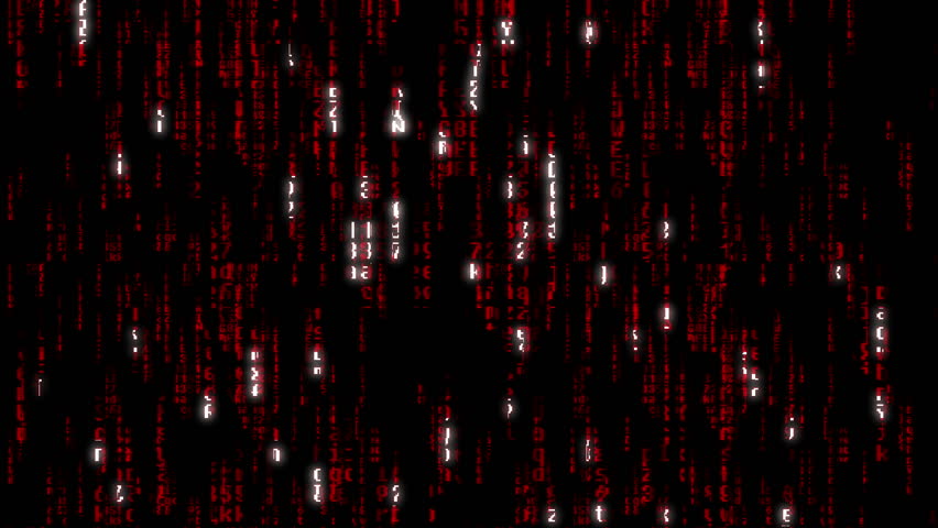 Red Matrix Code Loop Stock Footage Video 5042666 - Shutterstock