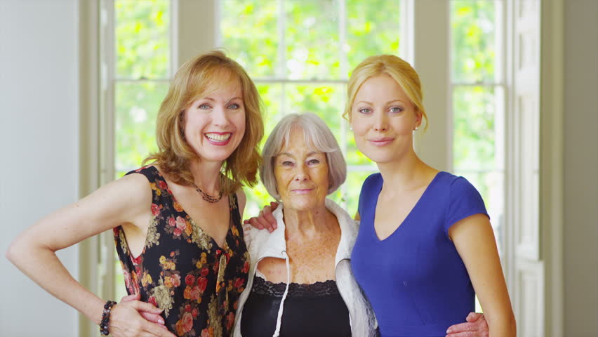 Portrait Of Three Generations Of Beautiful Women From The Same Family ...