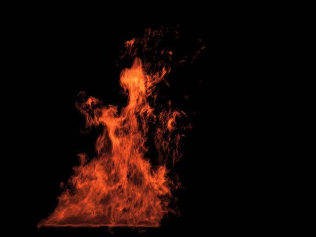 Fire Looping VFX Element With Alpha Channel Matte. Created Using ...