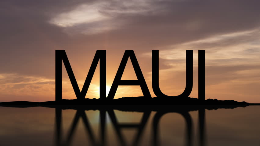 The Word Hawaii Is Written In The Sand On This Beach In Oahu While A ...