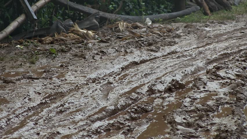 Slippery Mud Road Stock Footage Video - Shutterstock