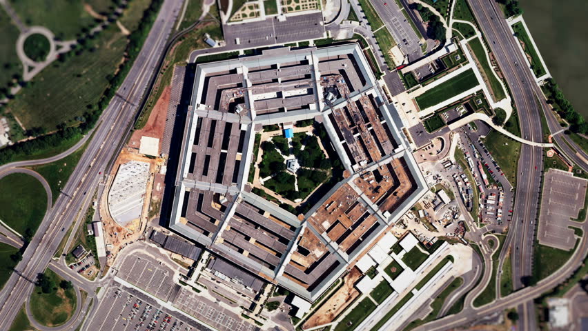 Satellite Zoom Into U.S. Pentagon (60fps). A Slow Aerial Zoom In On The ...