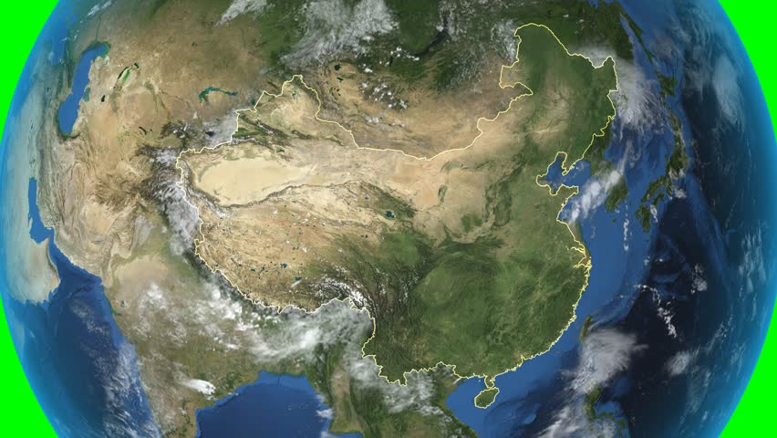 Orbiting Over China. Photorealistic 3d Animation, Created Using Ultra ...