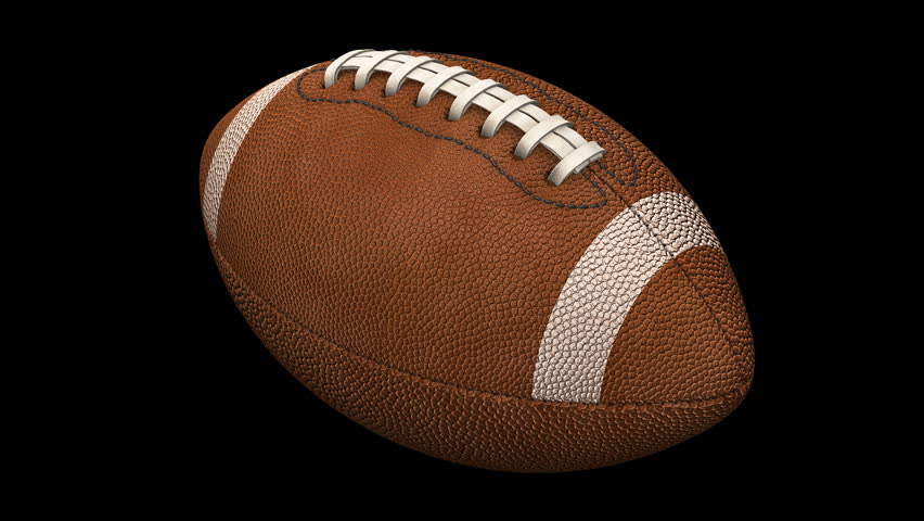 Photorealistic Leather American Football On A Black Background. Alpha ...