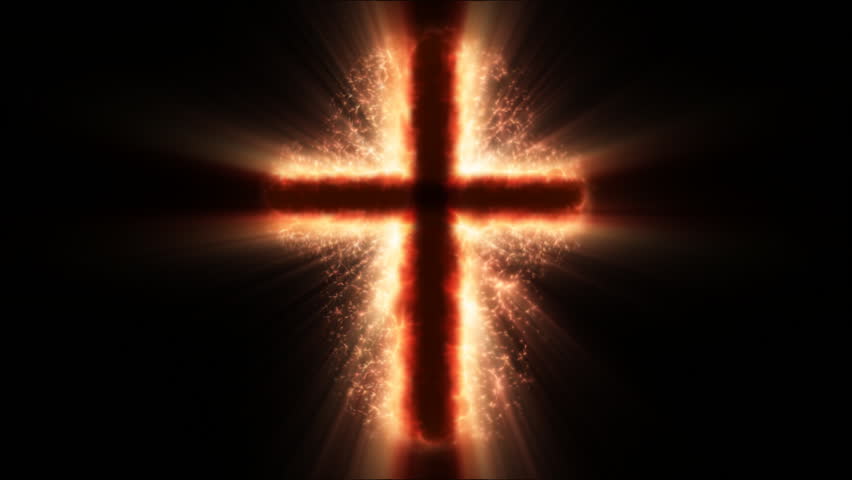 Religious Cross On Fire Stock Footage Video 852793 - Shutterstock