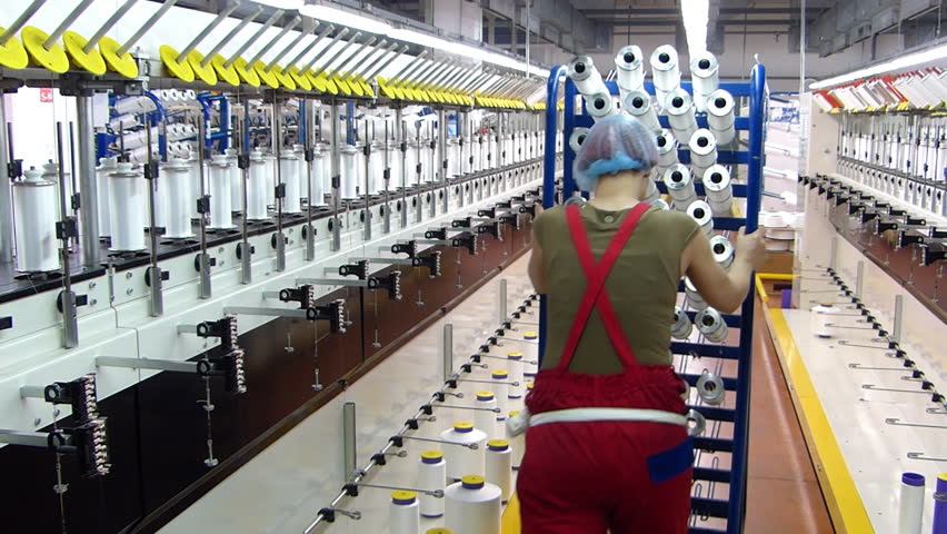 Production Of Synthetic Fibers In The Textile Industry Stock Footage ...