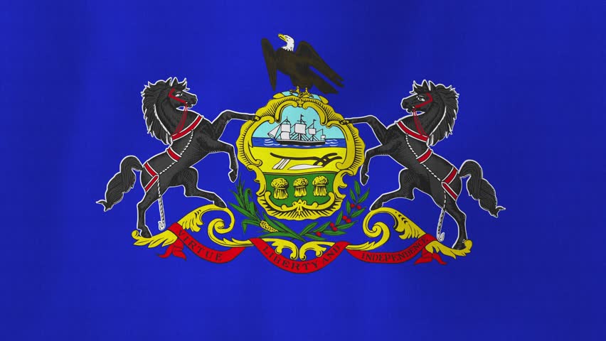 Pennsylvania State Flag Waving Stock Footage Video 2767574 - Shutterstock