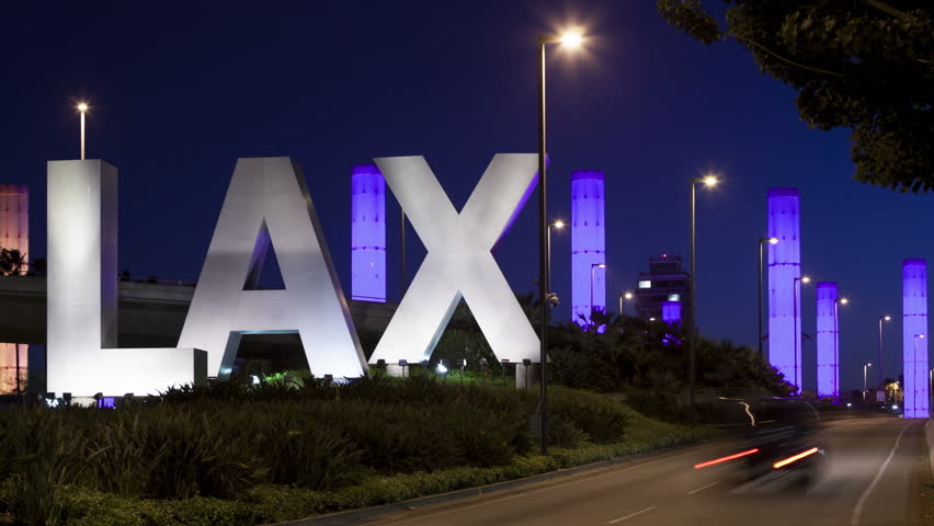 LOS ANGELES INTERNATIONAL AIRPORT, CALIFORNIA-CIRCA 2013-Cars Pass By ...
