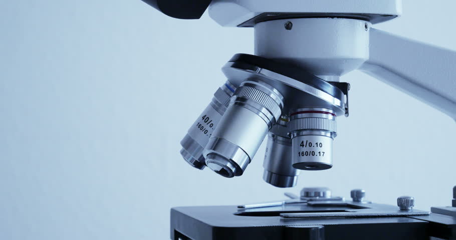 Close-up Shot Of A Microscope At Laboratory. Stock Footage Video ...